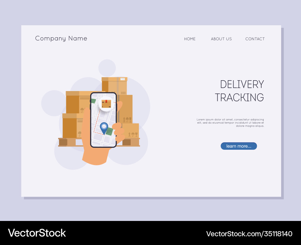 Hand holding mobile smart phone with app delivery Vector Image