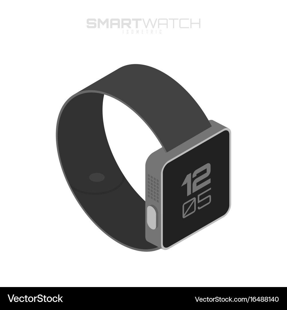 Isometric smart watches isolated on white Vector Image