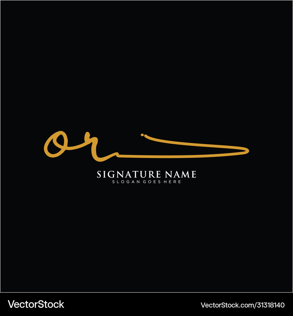 Letter or signature logo template Royalty Free Vector Image