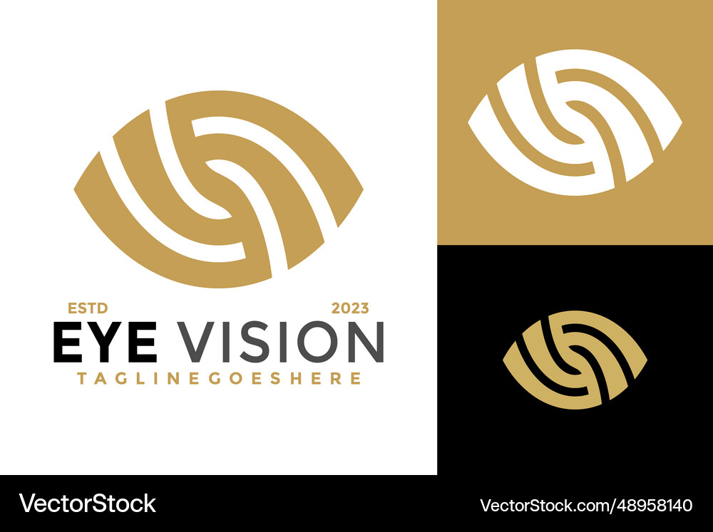 Letter s eye logo design symbol icon Royalty Free Vector
