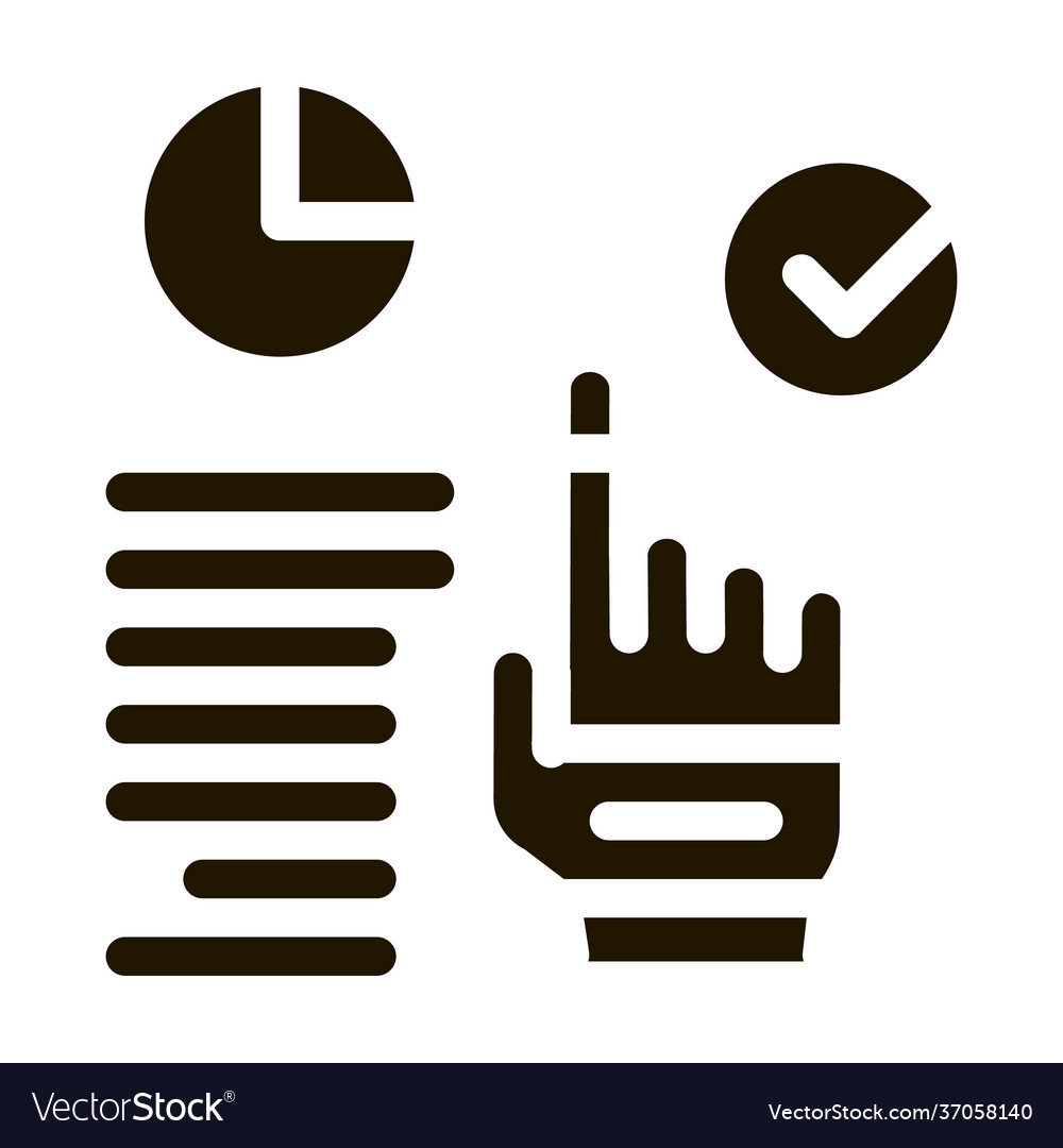 Long workflow management icon glyph Royalty Free Vector