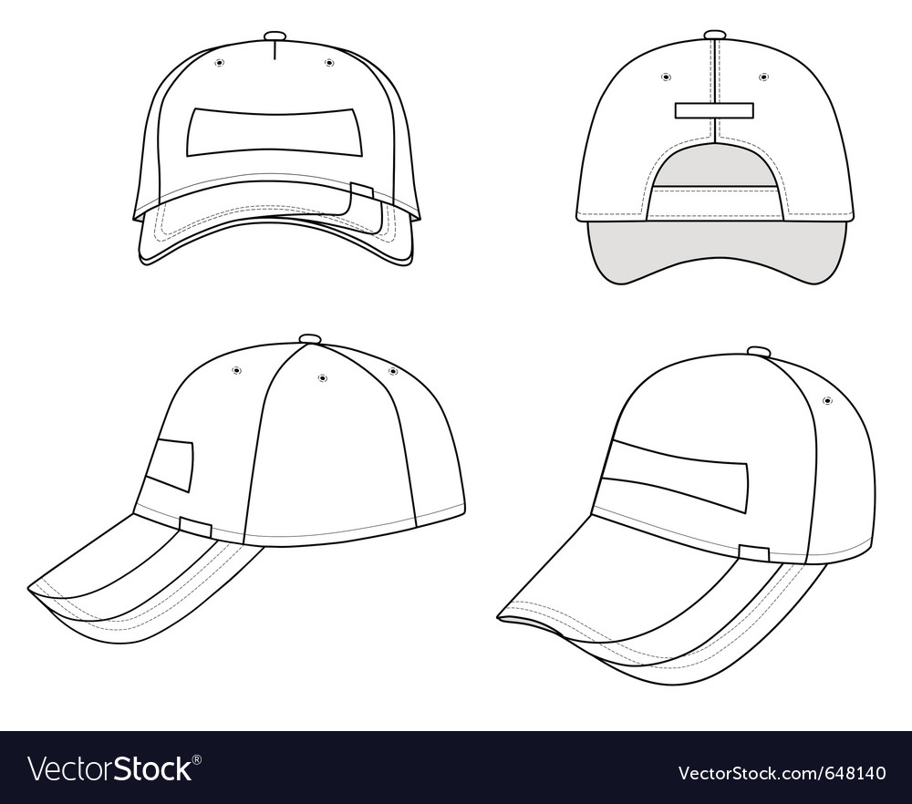 Outline cap Royalty Free Vector Image - VectorStock
