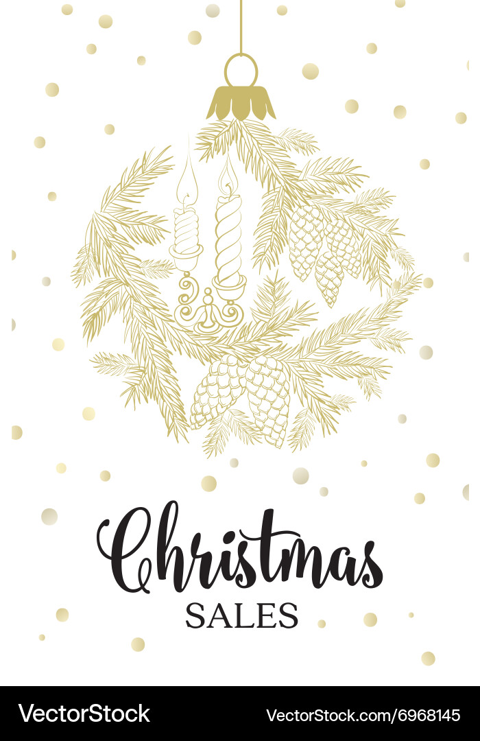 Christmas sales card Royalty Free Vector Image