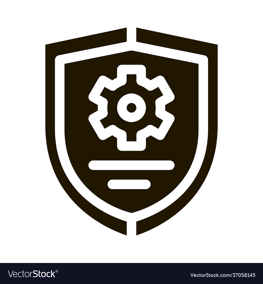 Cybersecurity icon glyph Royalty Free Vector Image