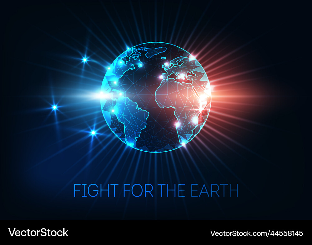 Fight for the earth climate change global warming Vector Image