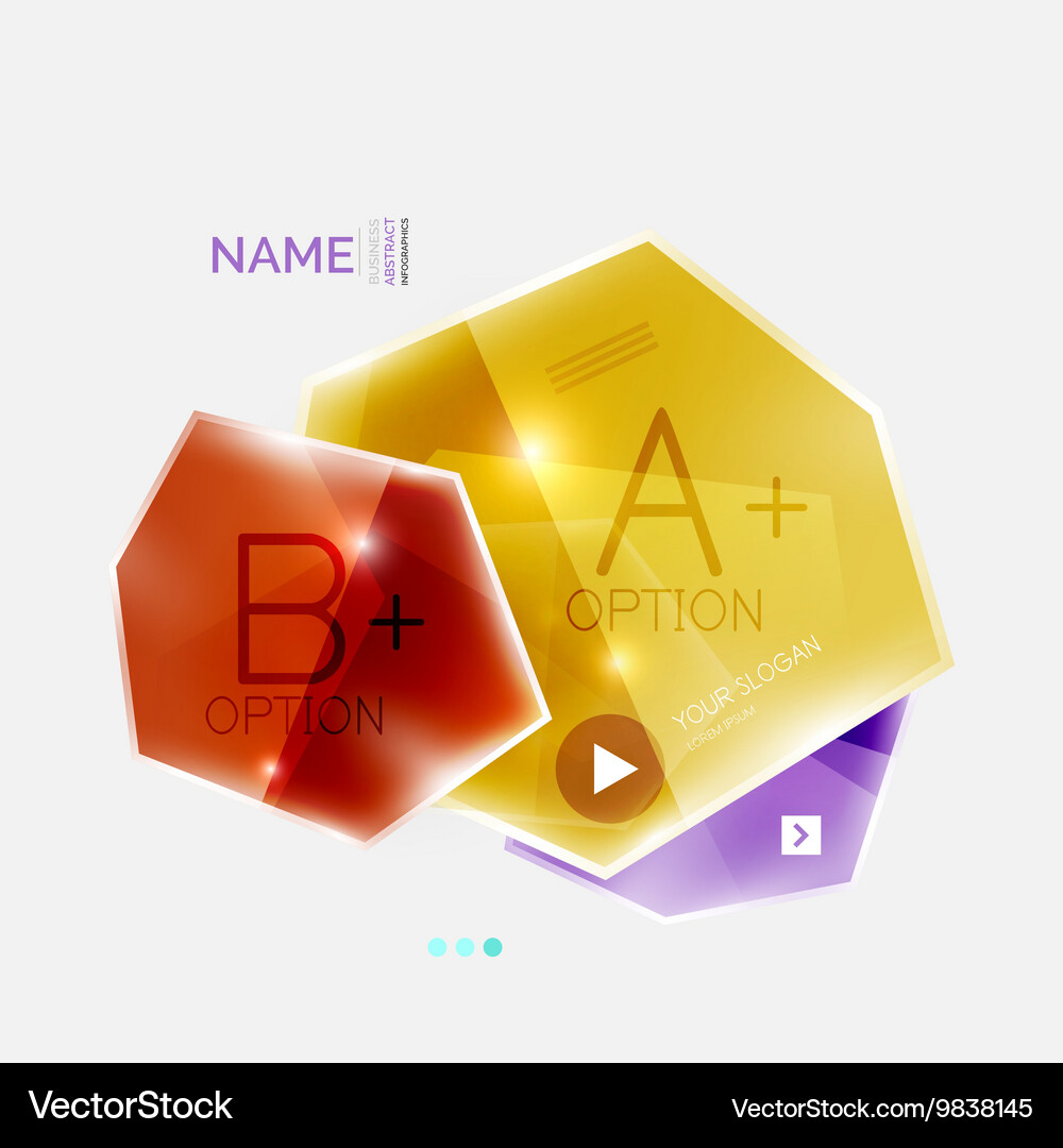 Geometric shaped business infographics Royalty Free Vector
