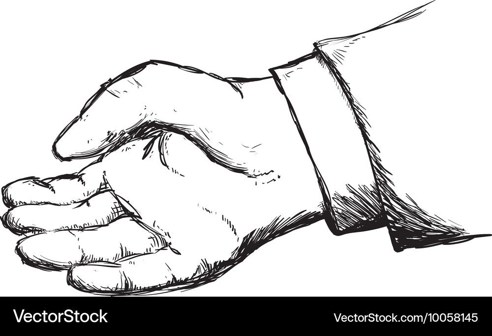 Gesture with fingers icon sketch hand design Vector Image