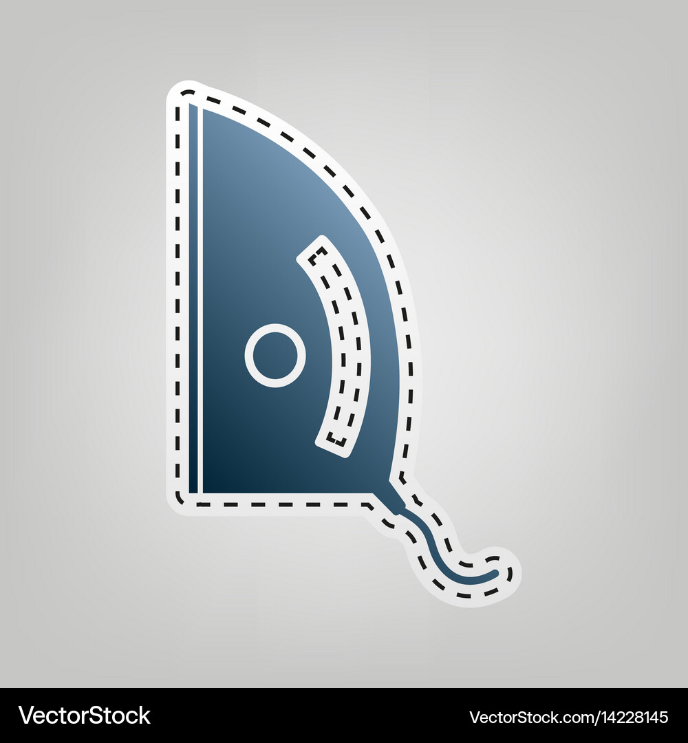 Iron sign blue icon with outline Royalty Free Vector Image