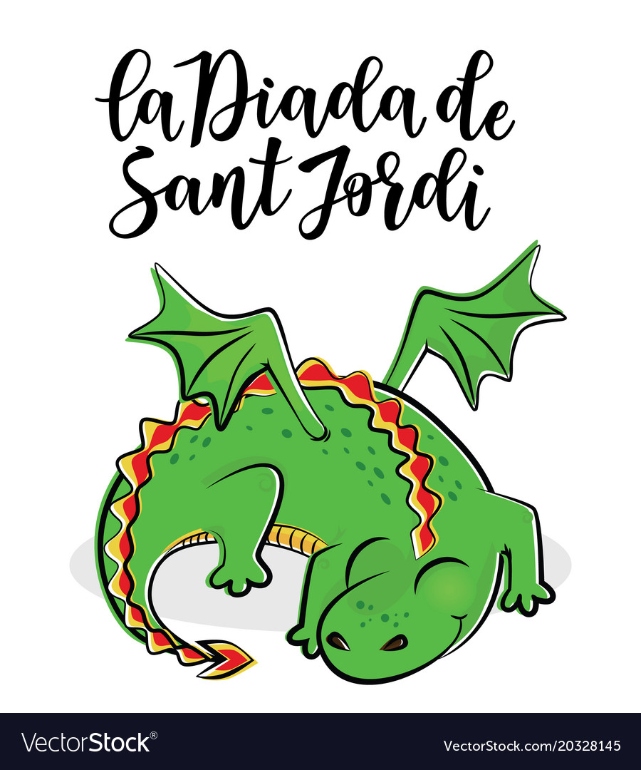 La diada de sant jordi the saint georges day Vector Image