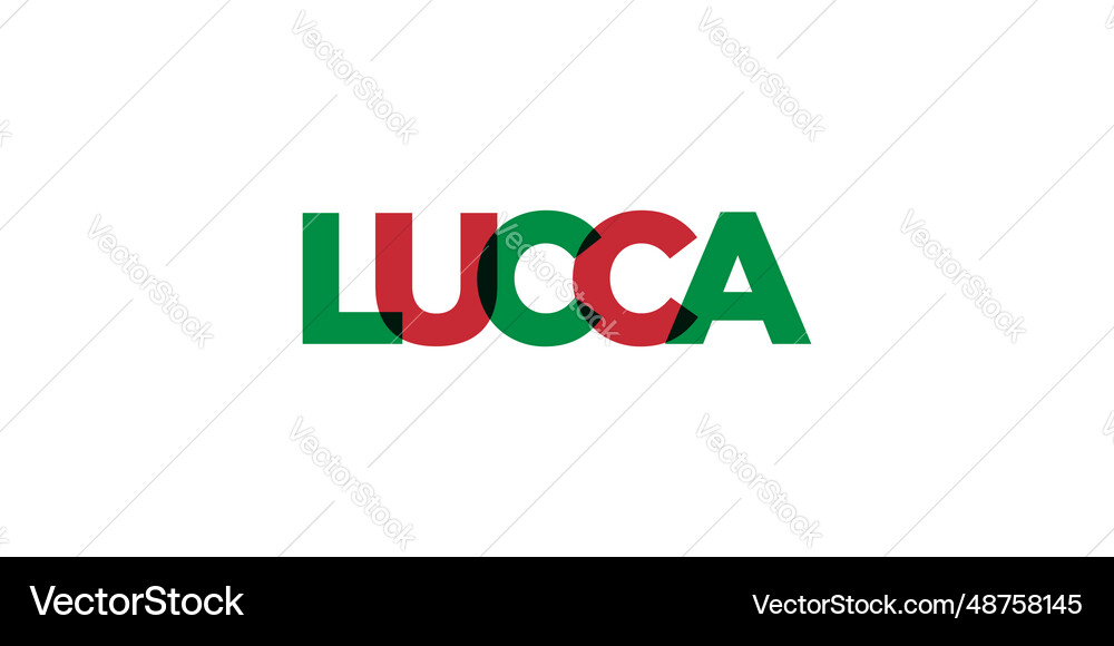 Lucca in the italia emblem design features Vector Image