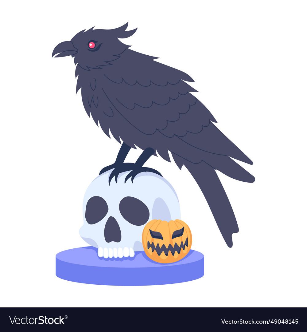Magic crow Royalty Free Vector Image - VectorStock