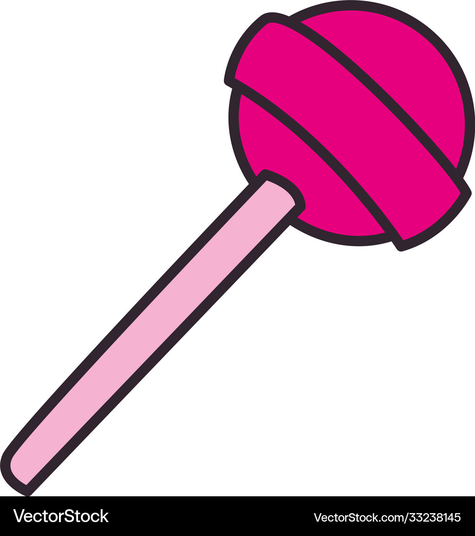 Sweet candy line and fill style icon design Vector Image