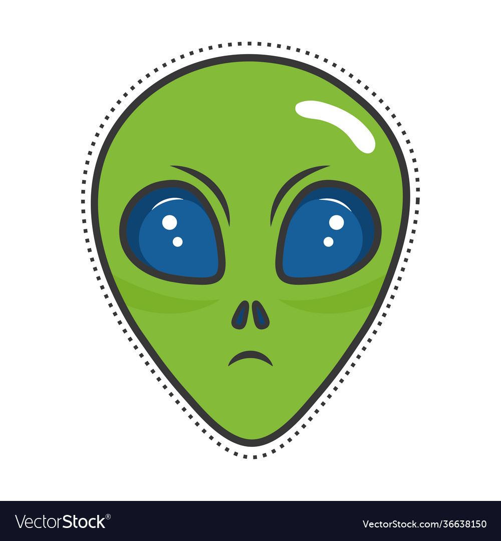 Alien head patch Royalty Free Vector Image - VectorStock