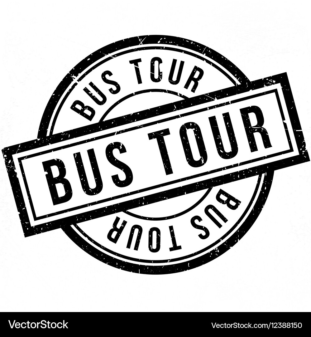 Bus tour rubber stamp Royalty Free Vector Image