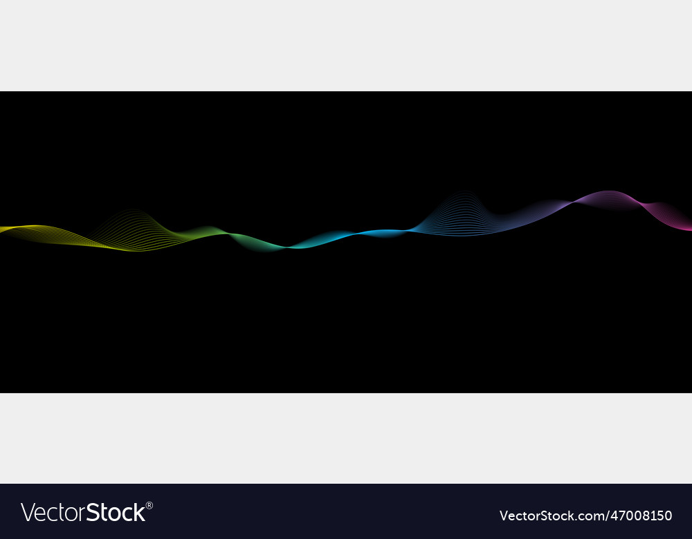 Colorful minimal wavy lines abstract background Vector Image