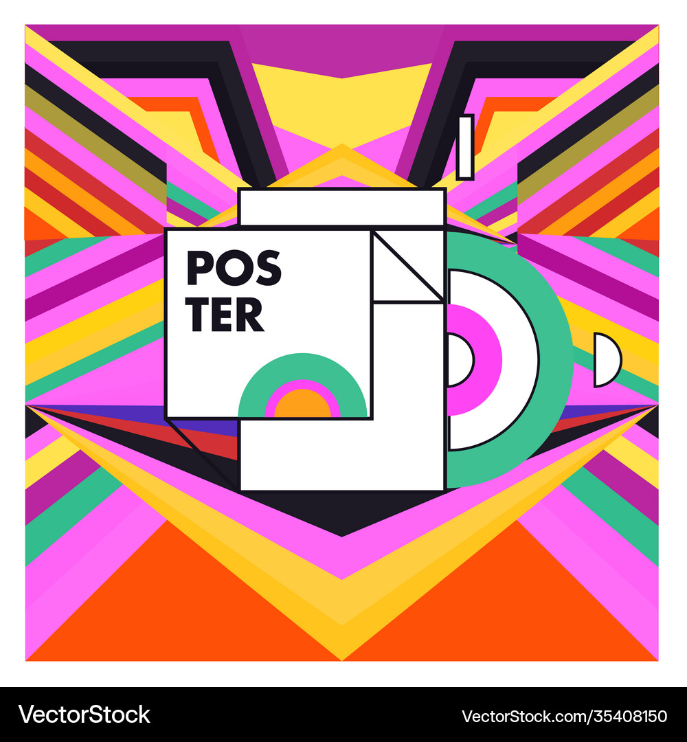 Geometric colorful pattern for poster and banner Vector Image