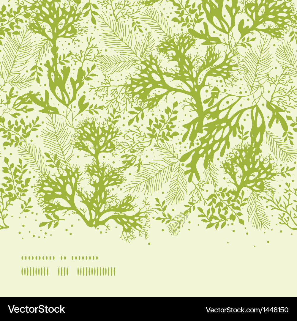 Green underwater seaweed horizontal seamless Vector Image