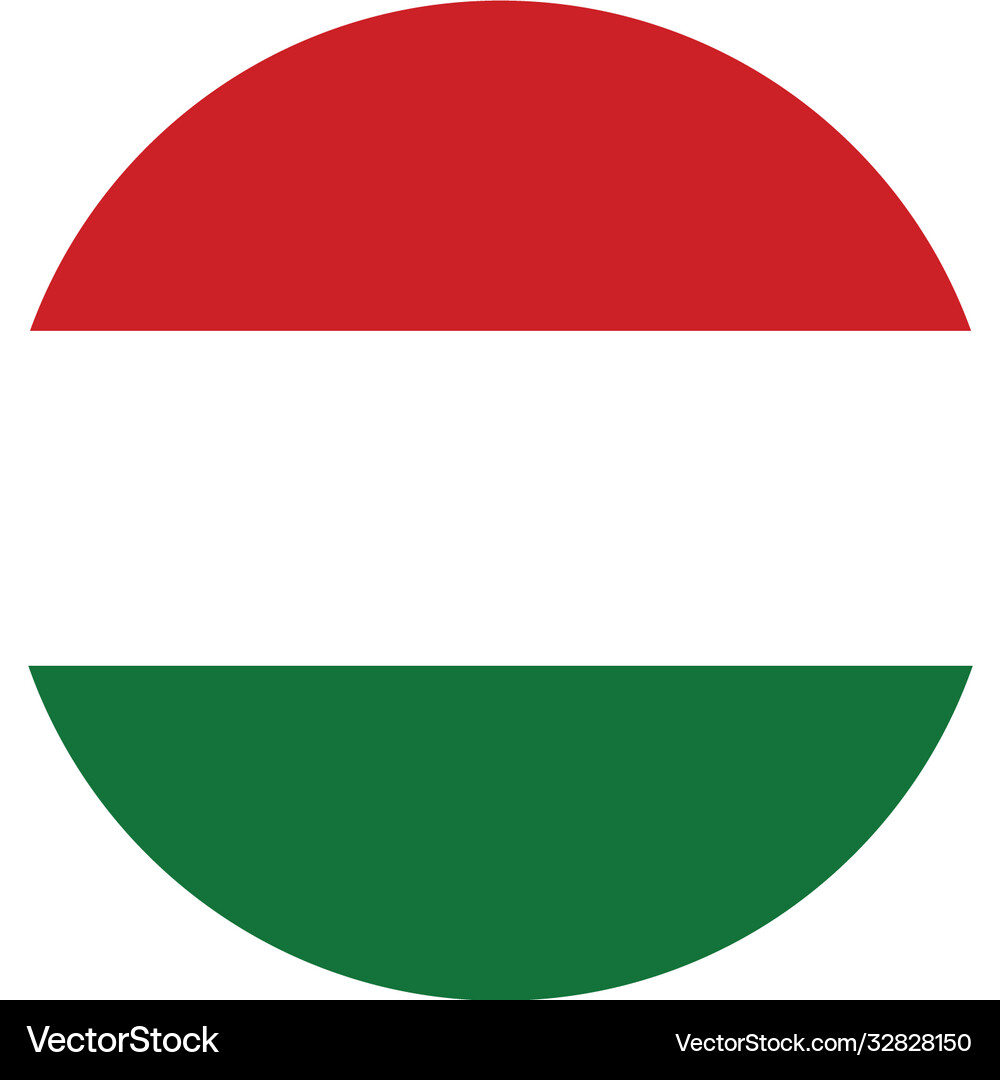 Hungary flag national circle Royalty Free Vector Image