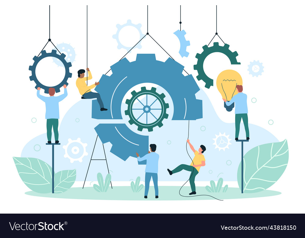 Implementation and integration of innovations Vector Image Implementation and integration of innovations Vector Image
