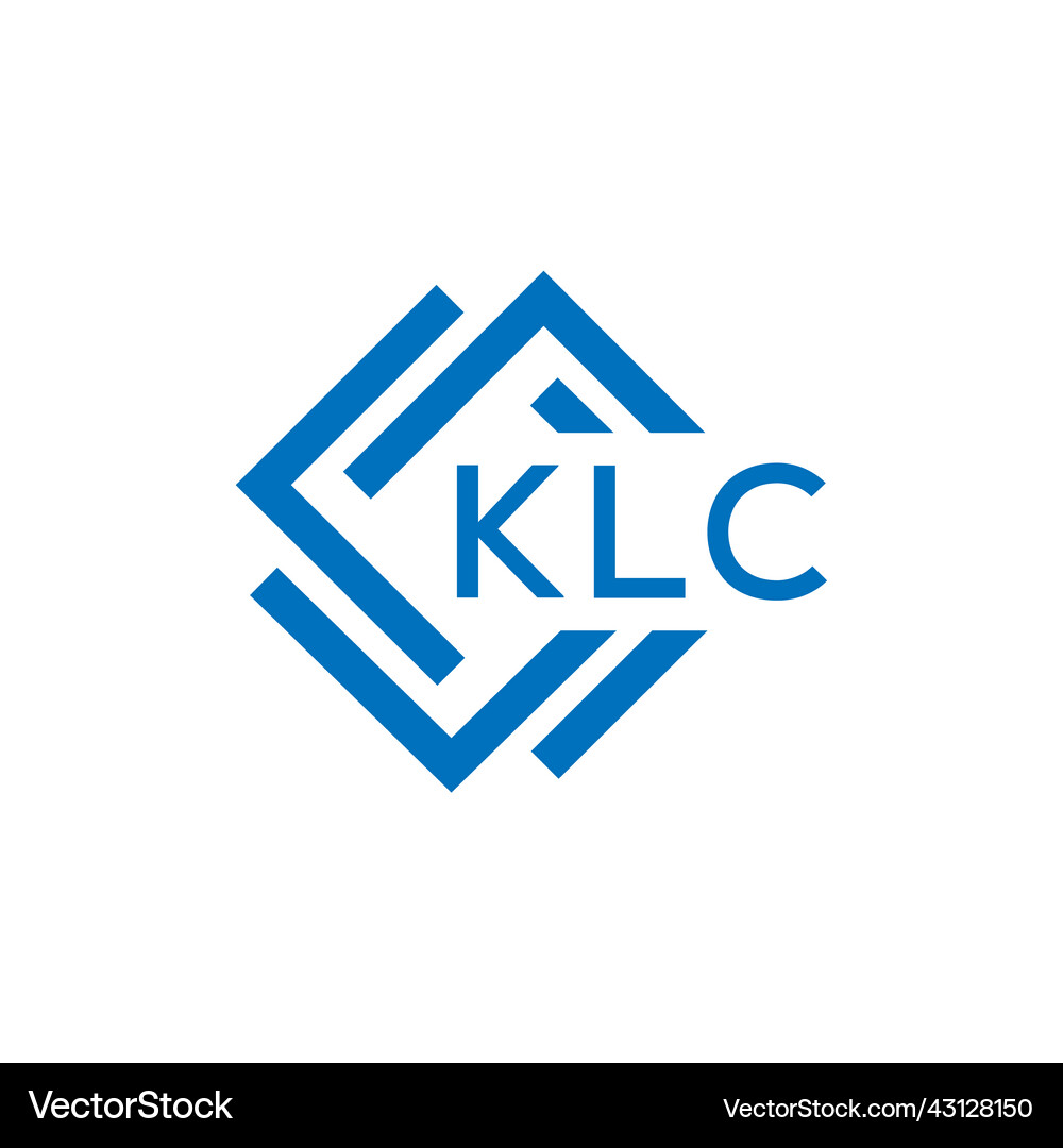 Klc letter logo design on white background Vector Image