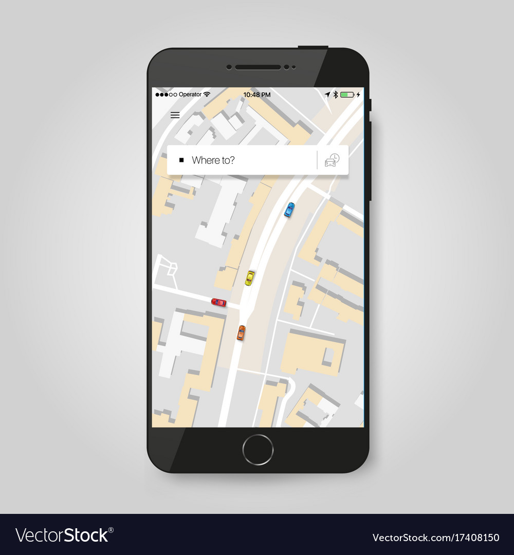 Mobile gps navigation concept smartphone Vector Image Mobile gps navigation concept smartphone Vector Image