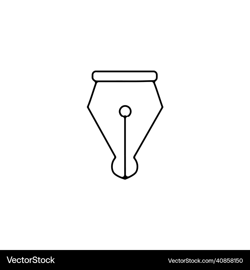 Pen icon thin line icon Royalty Free Vector Image