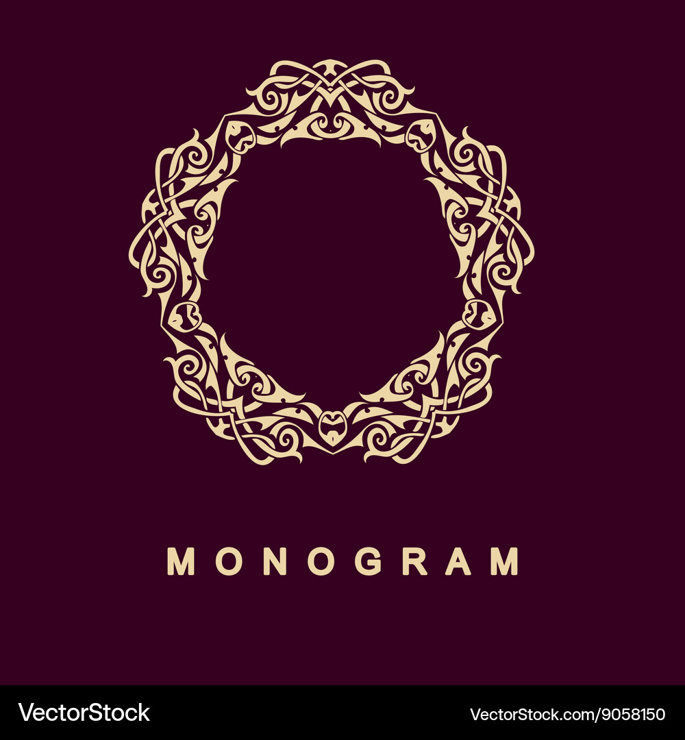 Set of monogram logo template Royalty Free Vector Image