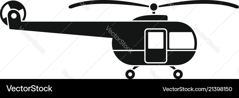 Transport helicopter icon simple style Royalty Free Vector
