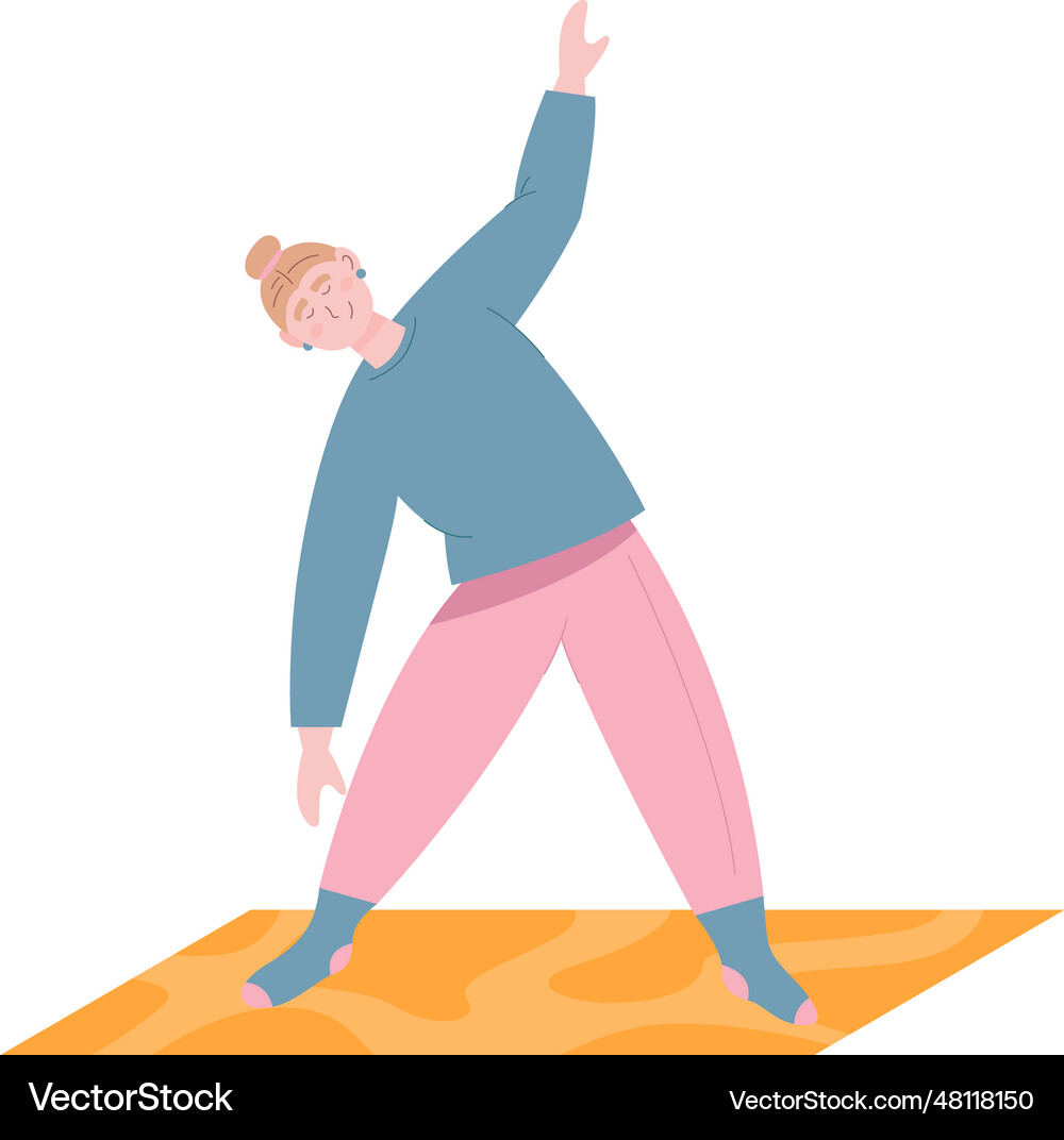 Woman doing morning exercise workout icon Vector Image