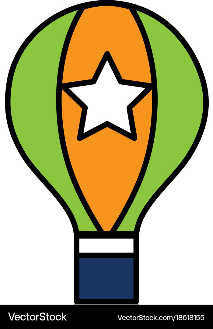 Air balloon fly travel design Royalty Free Vector Image