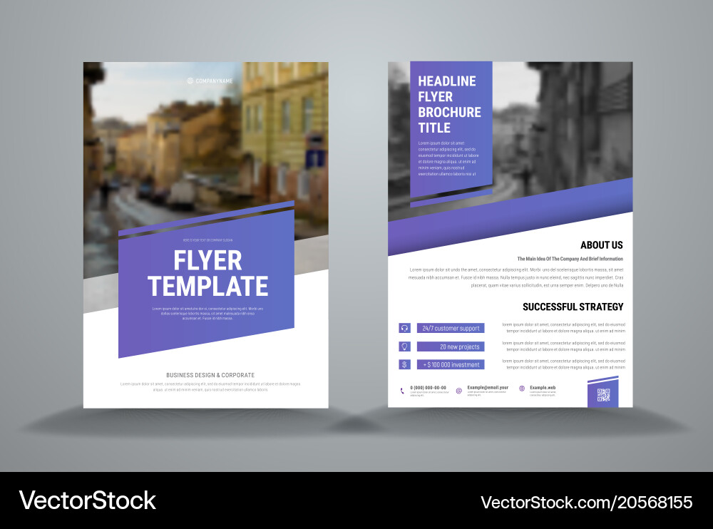 Design of a brochure with diagonal elements Vector Image