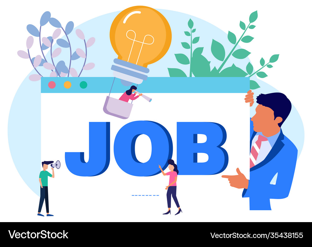 Graphic cartoon character job Royalty Free Vector Image