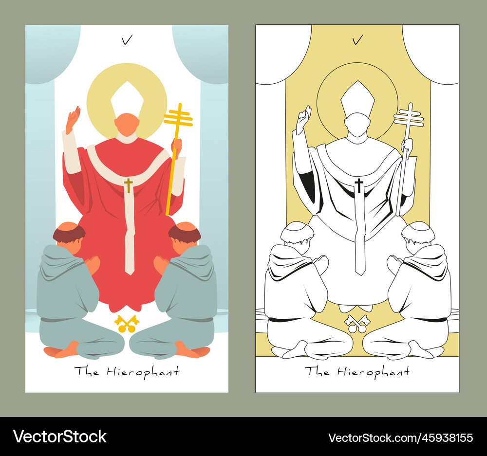 Major arcana tarot cards stylized design Vector Image