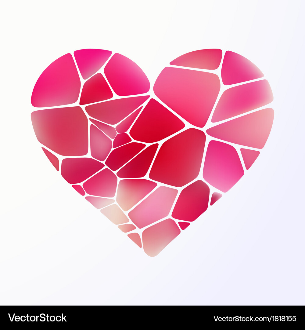 Red heart on light purple eps 10 Royalty Free Vector Image