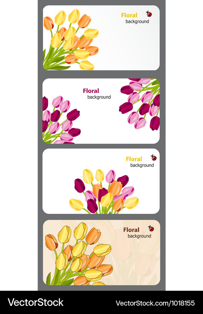 Set of nature gift cards Royalty Free Vector Image