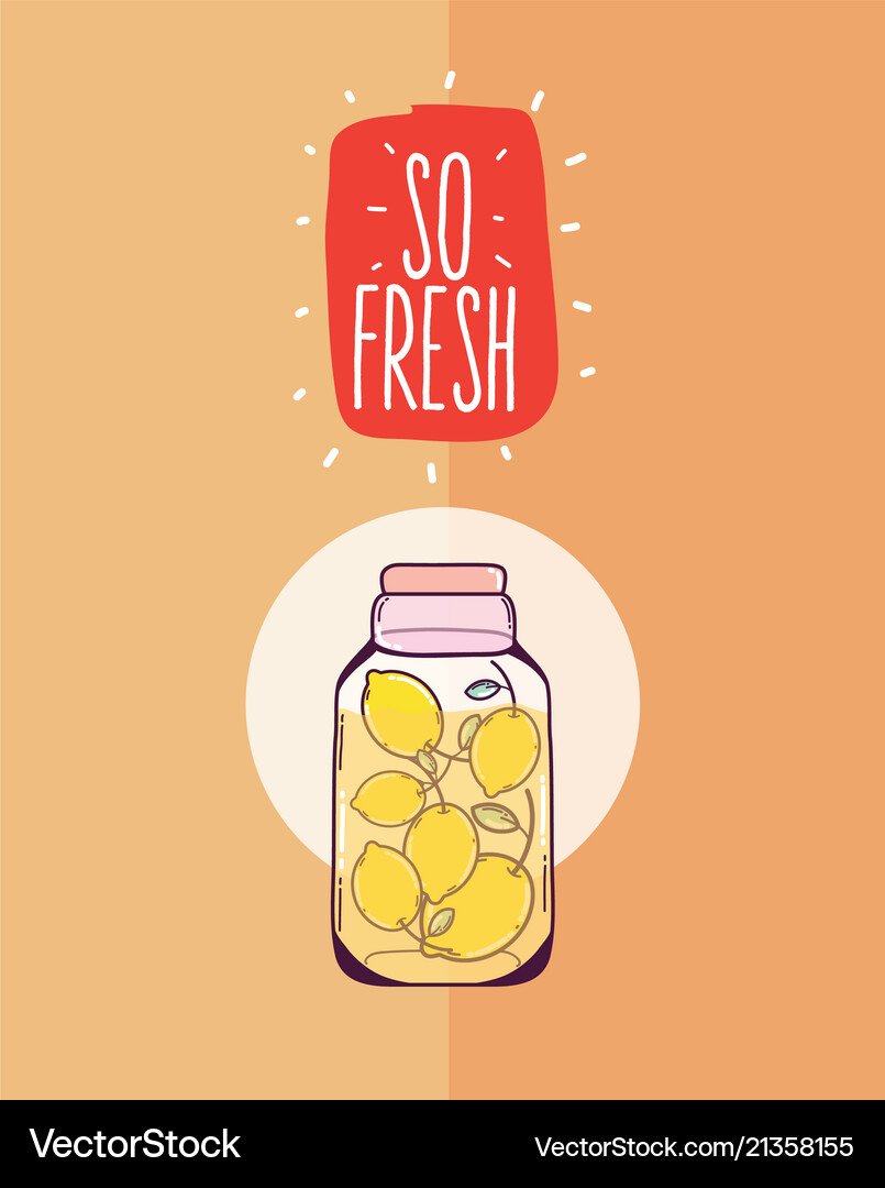 So fresh juice cartoon Royalty Free Vector Image