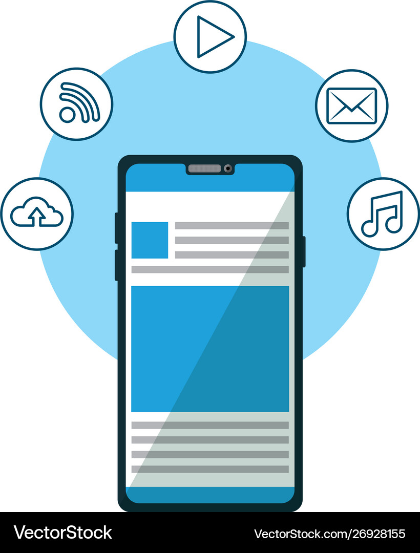 Social media and multimedia design Royalty Free Vector Image