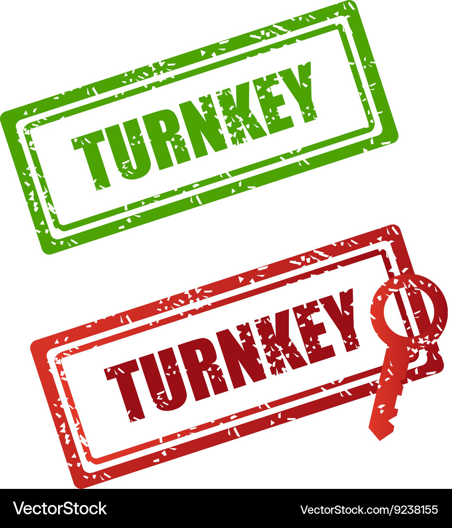 Stamp turnkey Royalty Free Vector Image - VectorStock