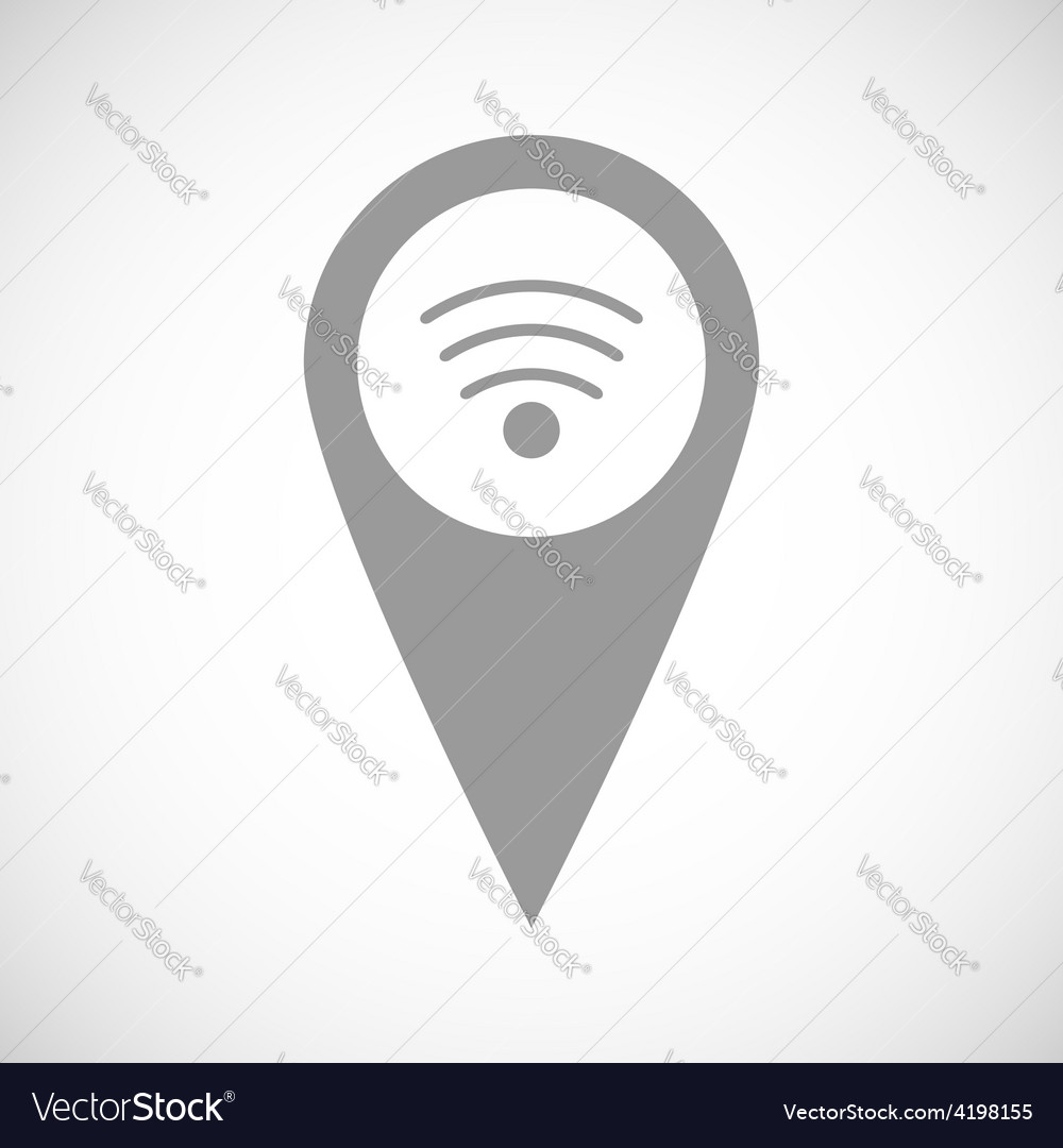 Wi-fi pointer black icon Royalty Free Vector Image