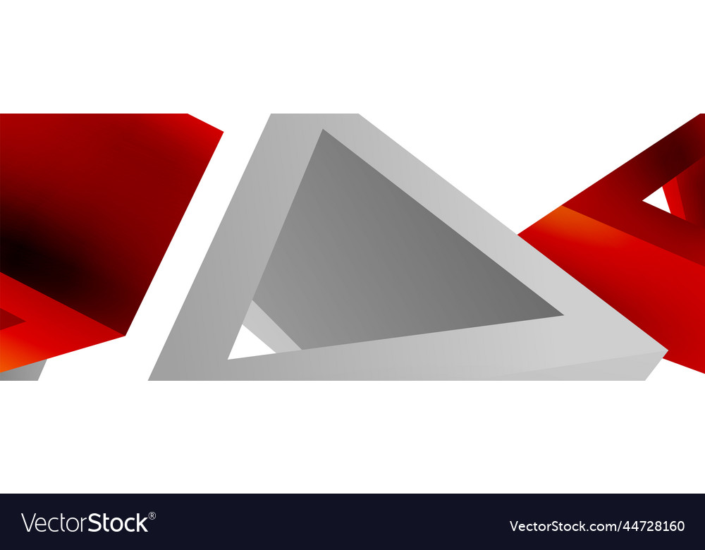 3d triangle abstract background basic shape Vector Image