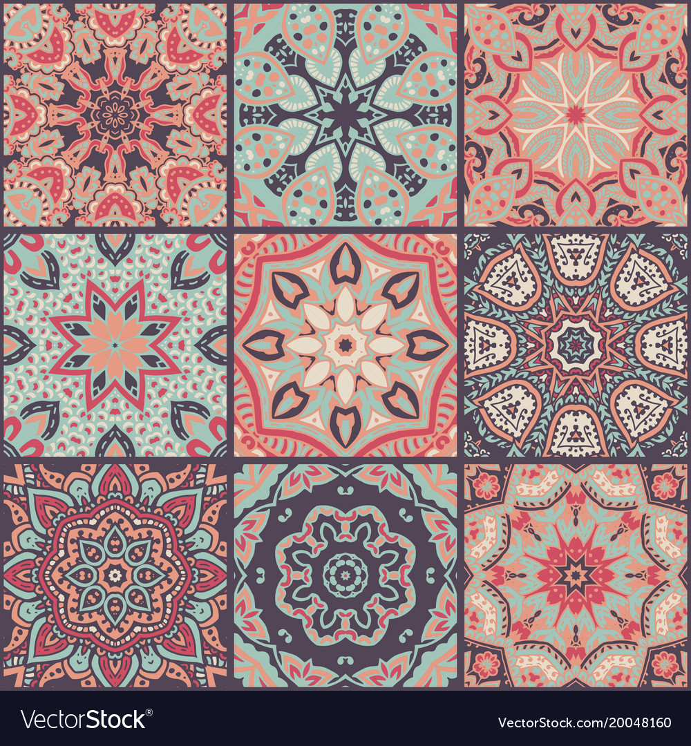 Abstract patchwork seamless pattern Royalty Free Vector