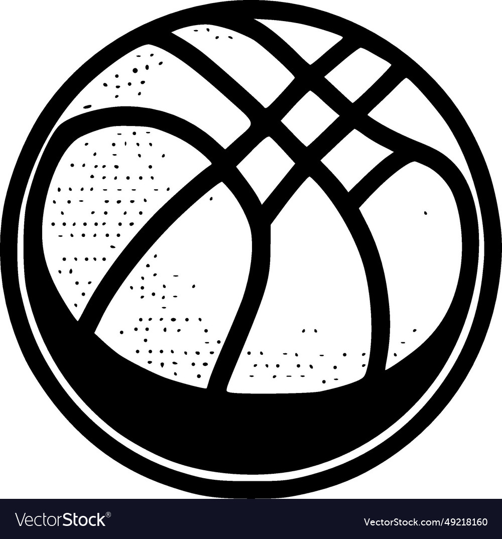 Basketball - minimalist and flat logo Royalty Free Vector