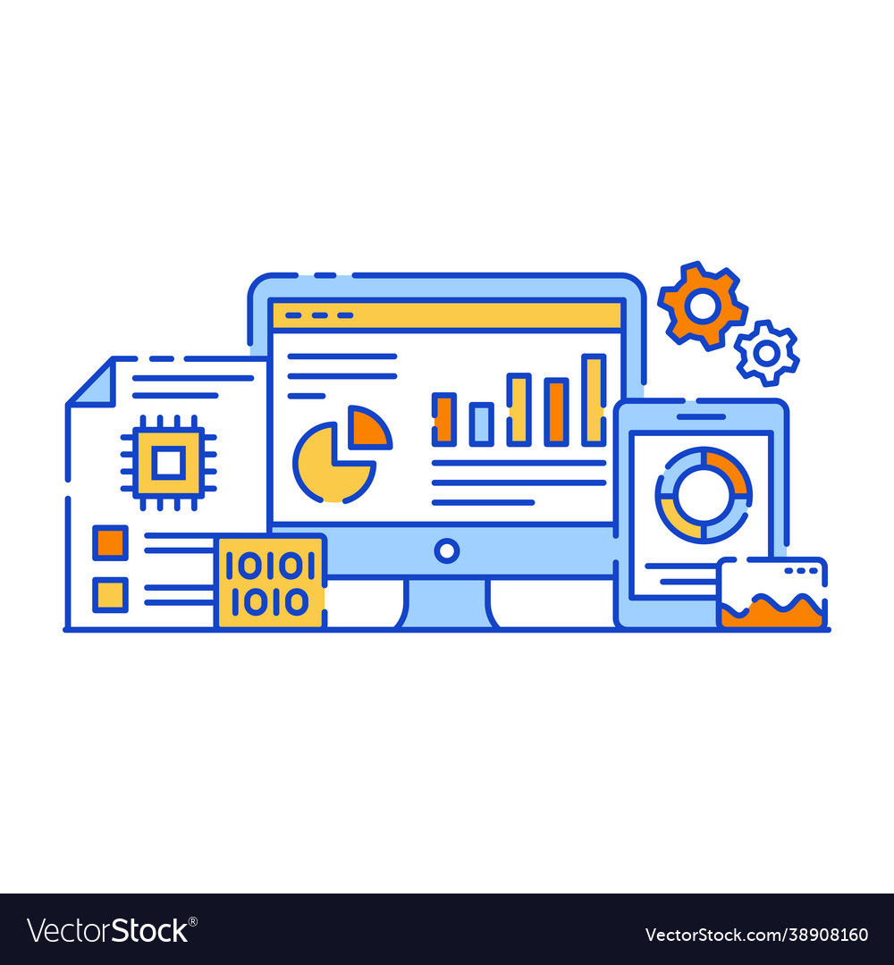 Big data engineering Royalty Free Vector Image