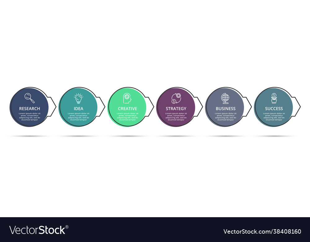 Business data visualization process chart Vector Image