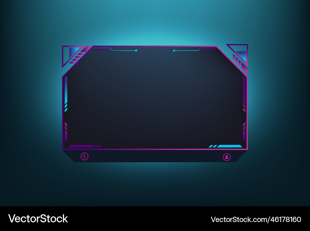 Digital online gaming overlay design with modern Vector Image