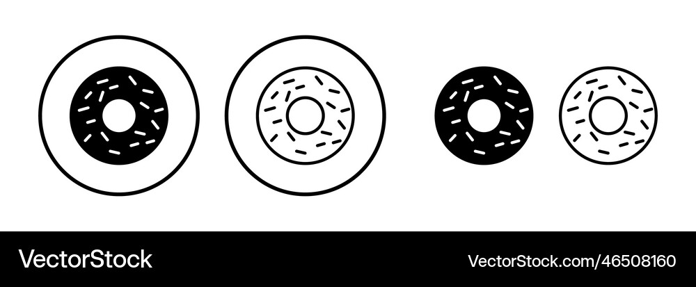 Donut icon doughnut icon logo Royalty Free Vector Image