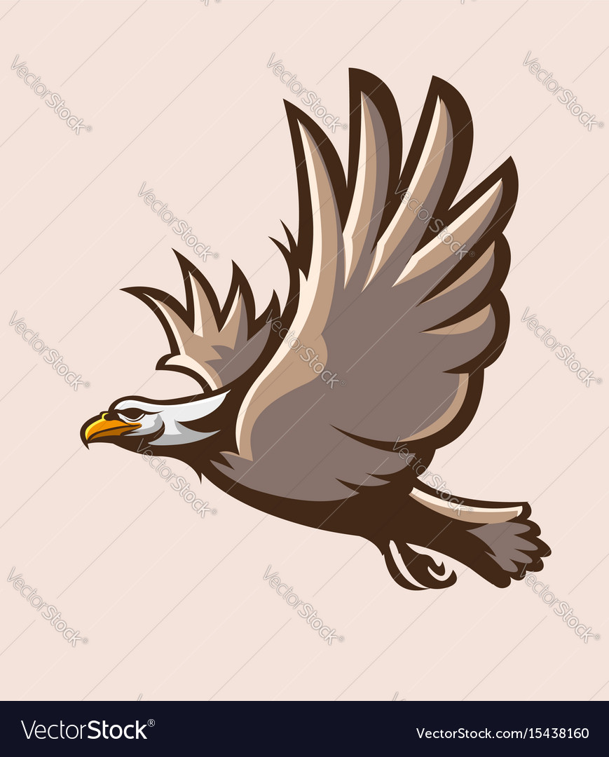 Flying eagle Royalty Free Vector Image - VectorStock