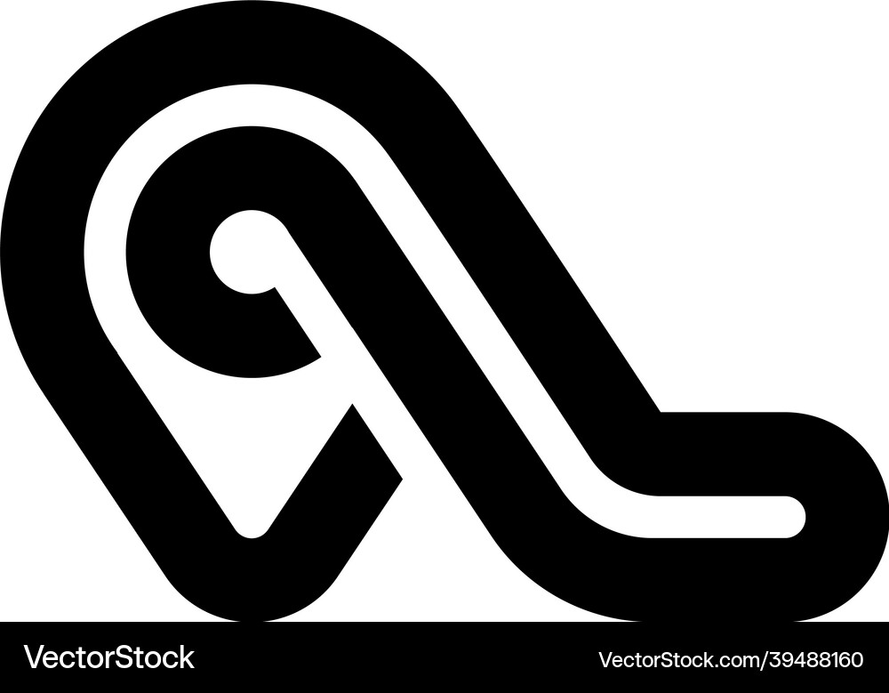 Logo letter l marker pin rounded Royalty Free Vector Image