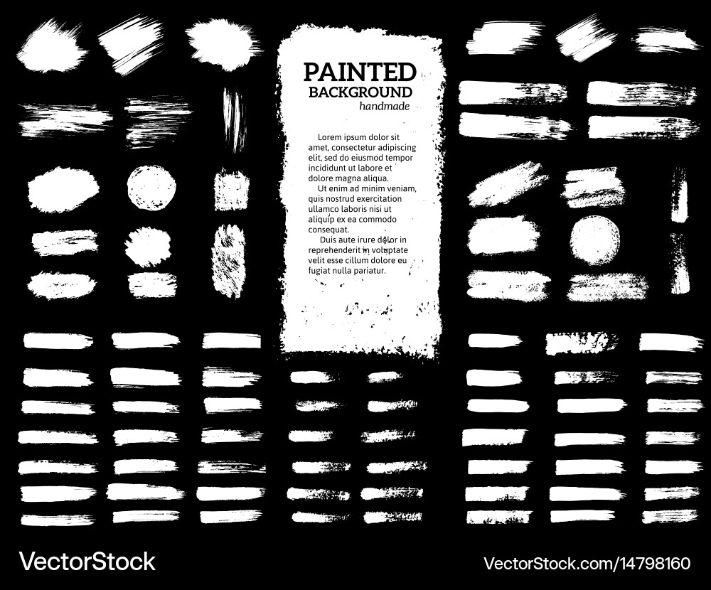 Painted grunge stripes set Royalty Free Vector Image