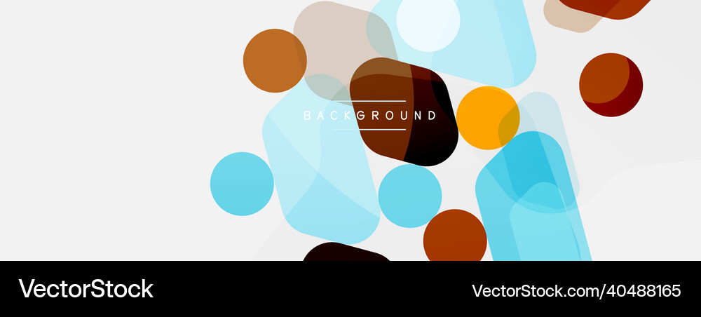 Abstract round geometric shapes and circles Vector Image
